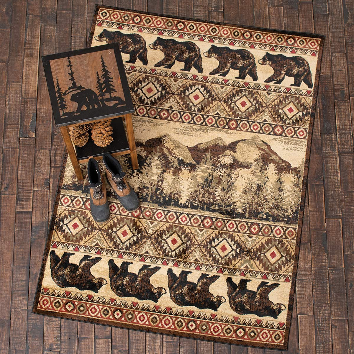 Rustic Wildlife Rugs, Including Bear Themed Rugs | Black Forest Décor