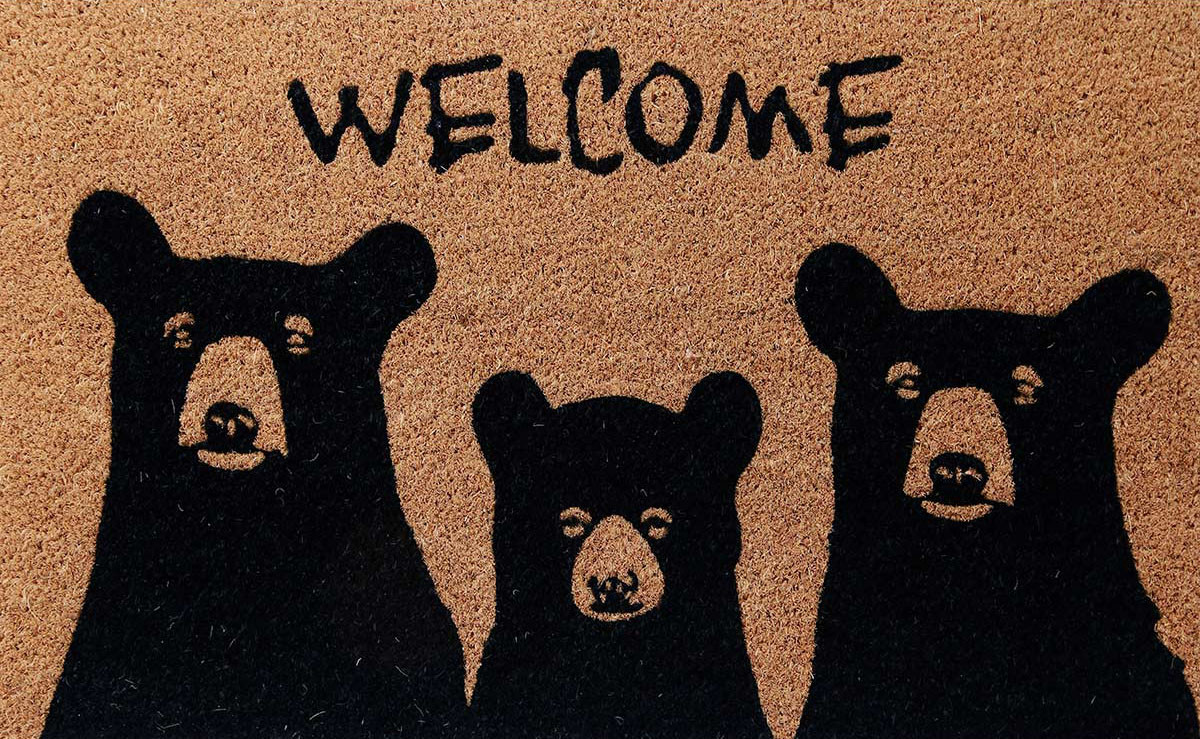 Welcome Bears Coir Mat | Black Forest Decor