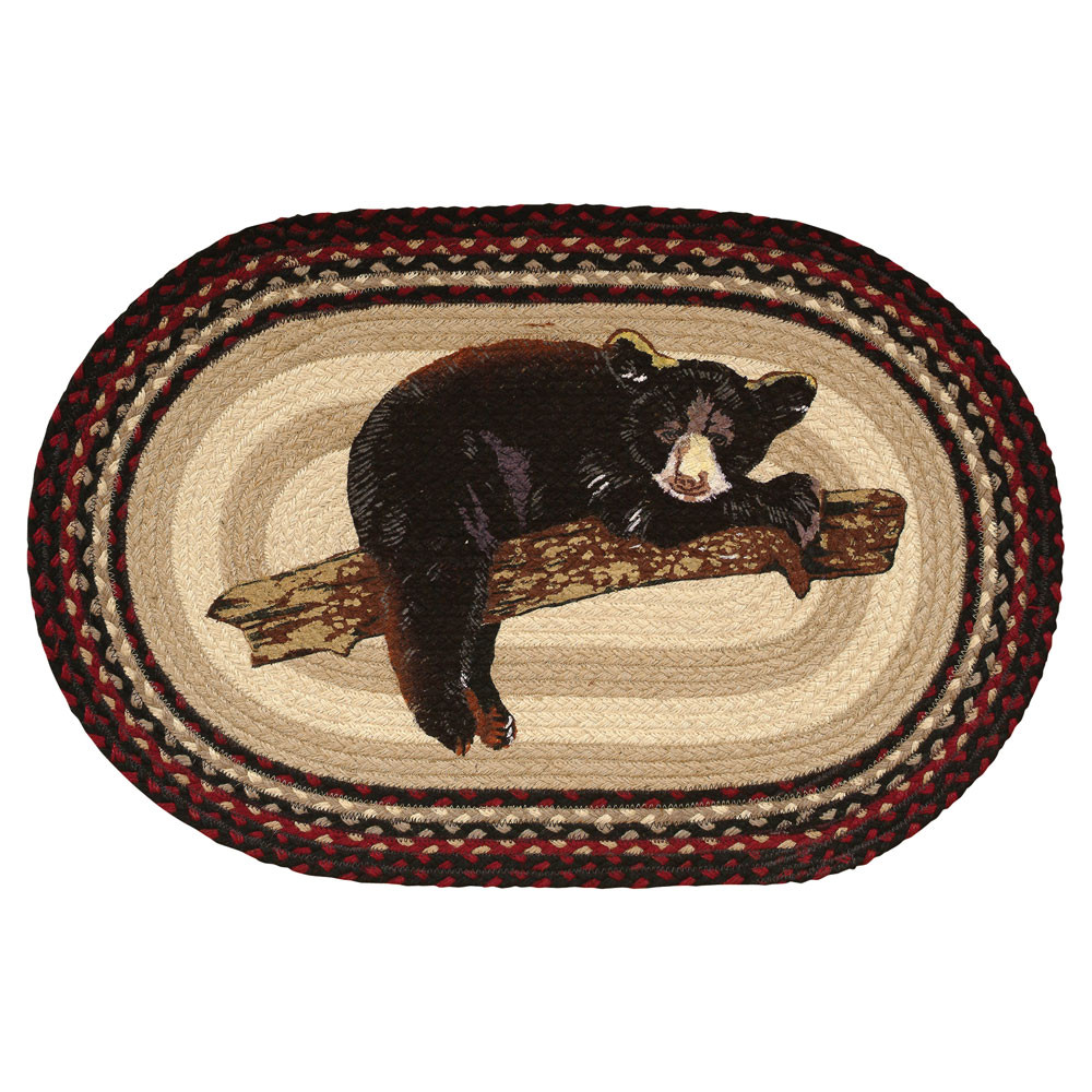 Bear Rugs: Bear Cub Braided Rug | Black Forest Decor