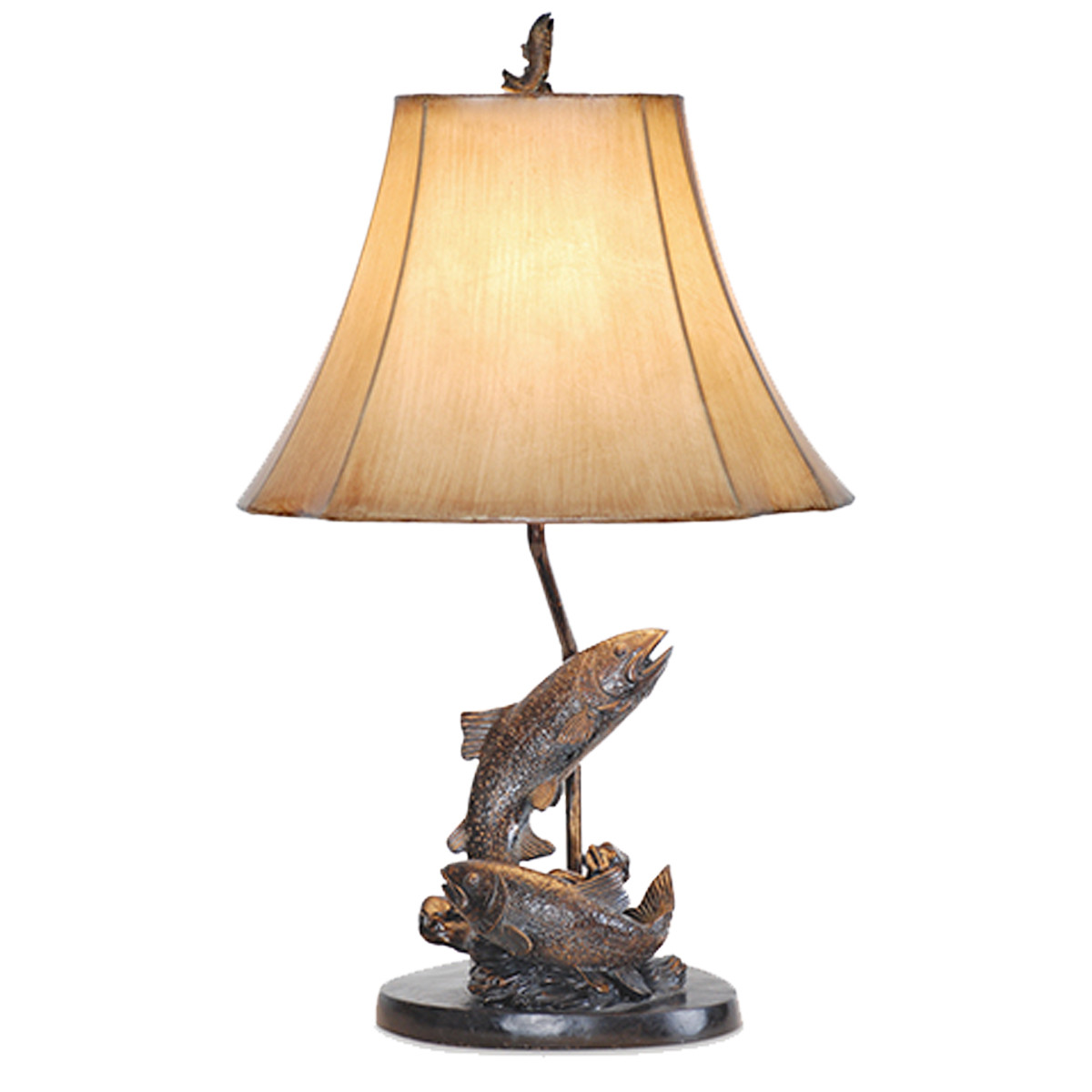 Fish Pair Table Lamp | Black Forest Decor