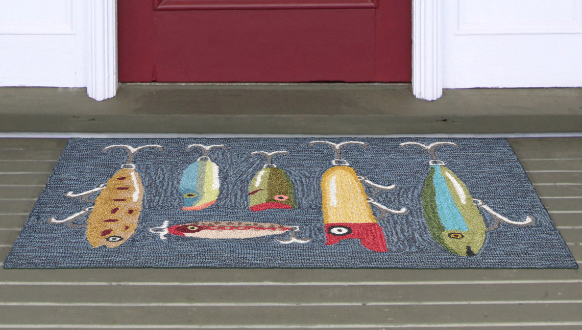 Fishing Time Indoor/Outdoor Rug Collection | Black Forest Decor