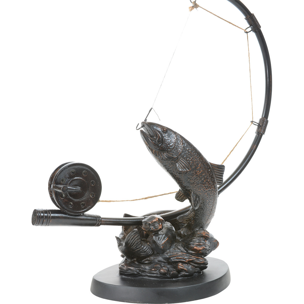 Rustic Table Lamps: Fly Rod Trout Table Lamp | Black Forest Decor
