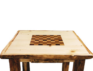Aspen Game Table with Built in Checkerboard | Black Forest Decor