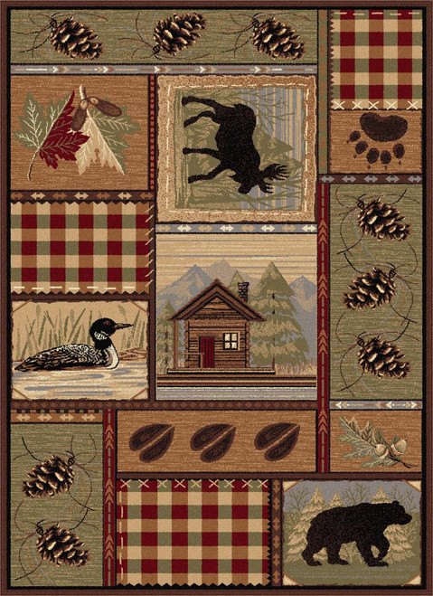 Nature Patchwork Rug Collection | Black Forest Decor