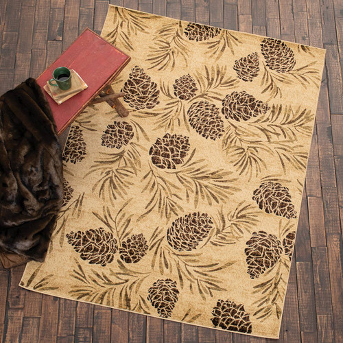 Natural Pinecones Rug Collection | Black Forest Decor