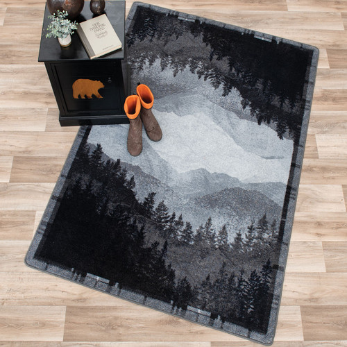 Mountain Crest Gray Rug Collection | Black Forest Decor