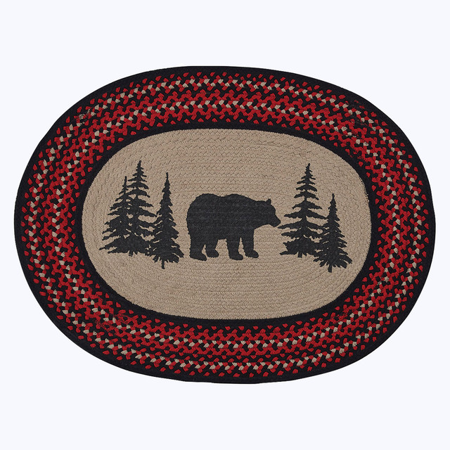 Bear Rugs: Bear Cub Braided Rug | Black Forest Decor