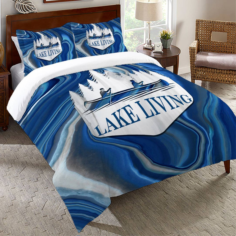 Rustic Bedding: Queen Size Keystone Lake Comforter | Black Forest Decor