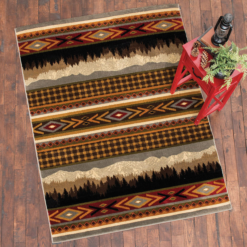 Mountain Skyline Rug - 5 x 8 - OUT OF STOCK UNTIL 04/23/2025 | Black ...