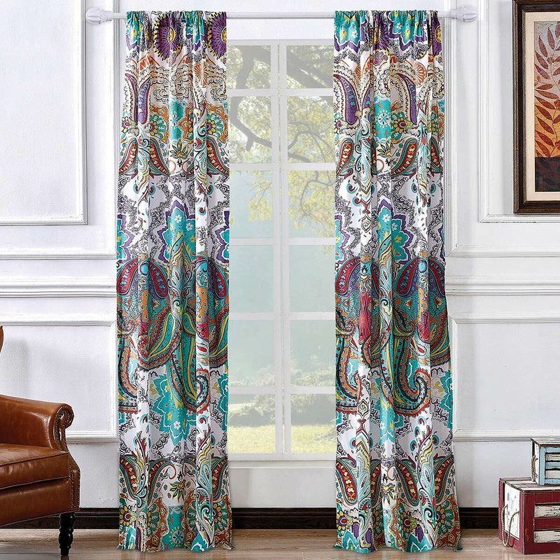 Paisley Brilliance Lined Drapes | Black Forest Decor