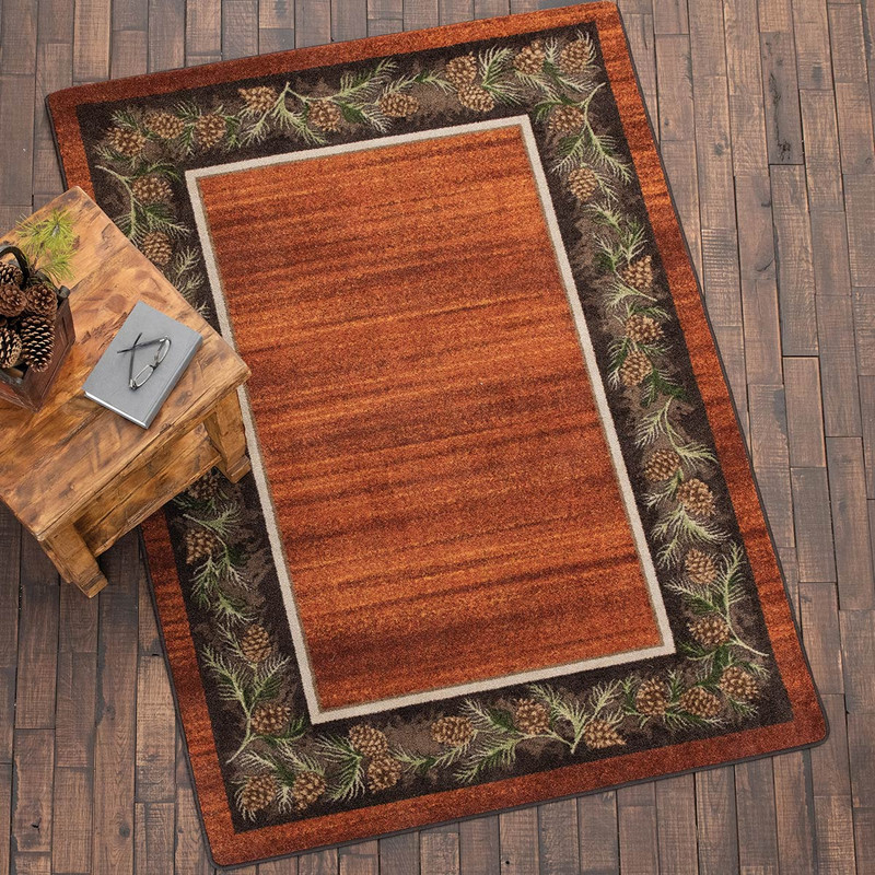 Pine Grove Rust Rug - 5 x 8 | Black Forest Decor