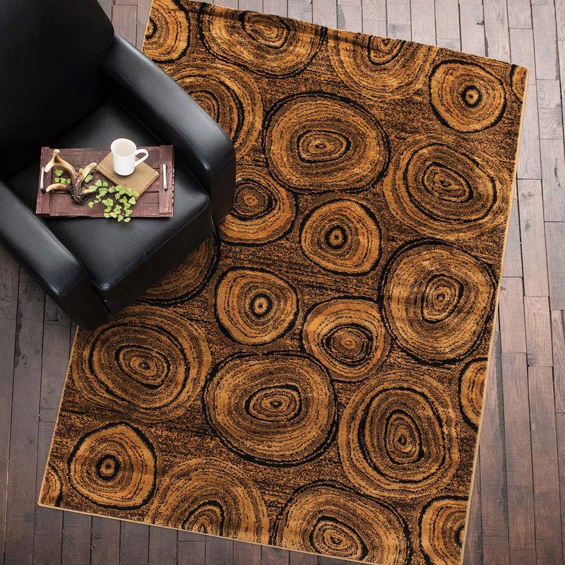 Tree Stump Rug - 2 x 3 | Black Forest Decor