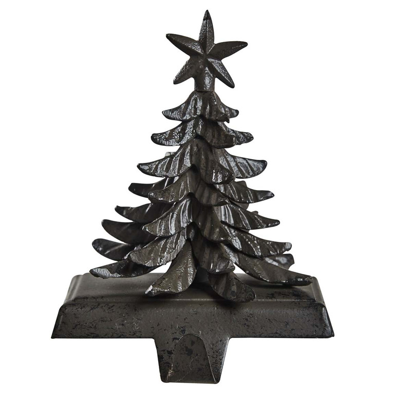 Black Tree Stocking Hanger | Black Forest Decor