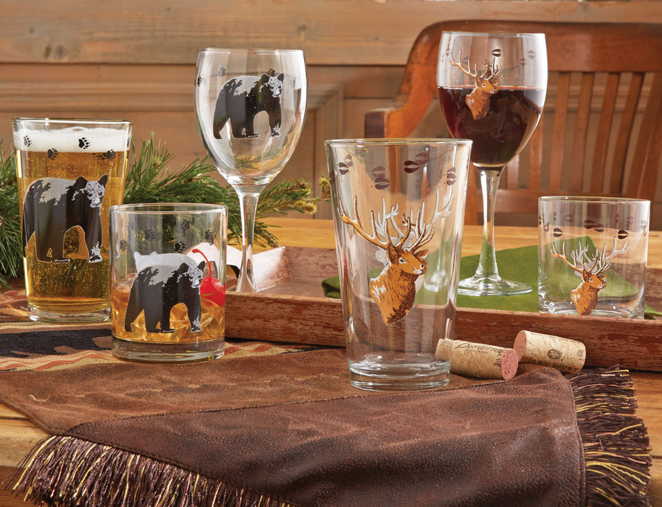 Rustic Glassware at Black Forest Decor