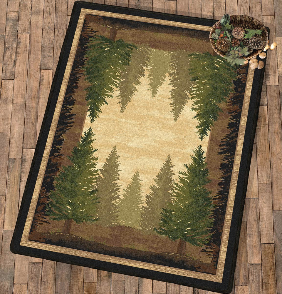 Tall Pine Woods Rug Collection | Black Forest Decor
