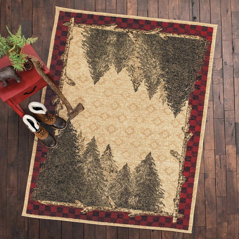 Timber Pines Natural Rug - 2 x 3 | Black Forest Decor