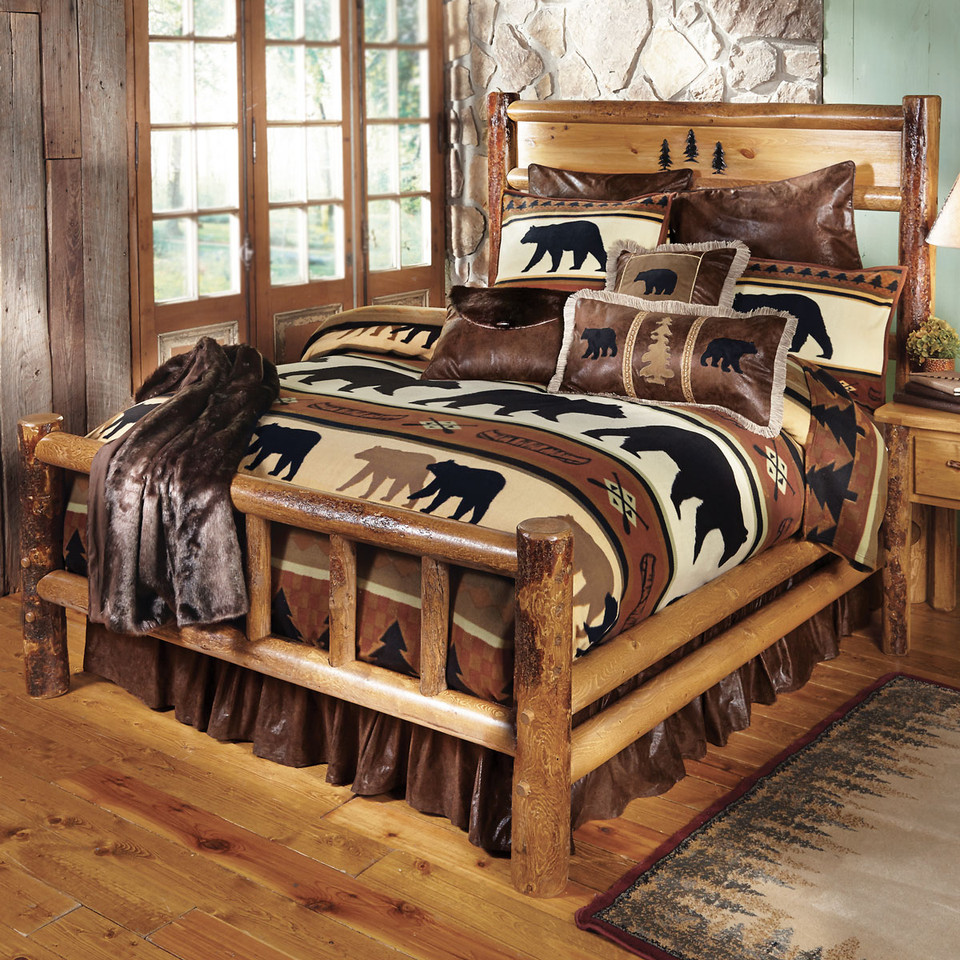 Yosemite Log Bed - Queen | Black Forest Decor