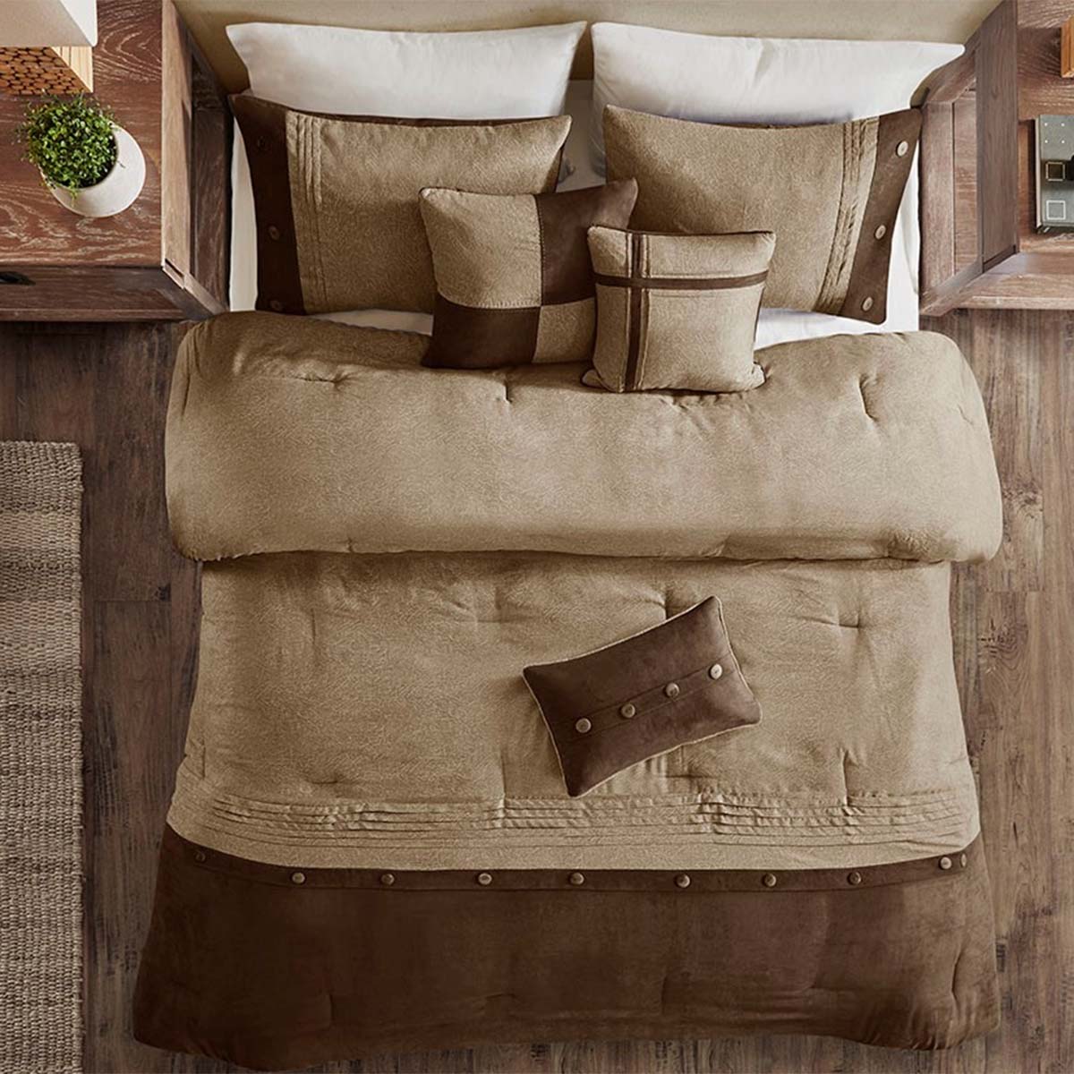 Brown Suede Comforter