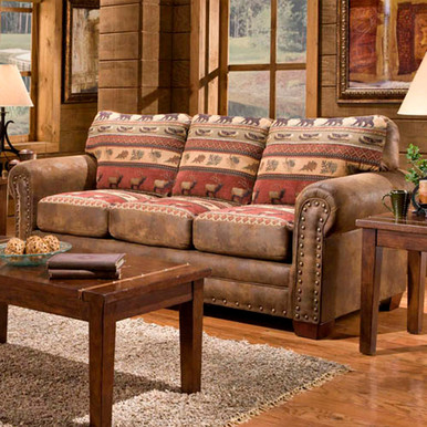 Forest Tapestry 4 Piece Sofa Sleeper Living Room Set Black Forest Decor
