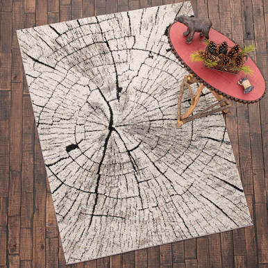 Timber Slice Rug - 2 x 3 | Black Forest Decor