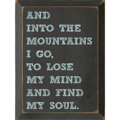 Wooden Wall Art | Find My Soul Wood Sign | Black Forest Decor