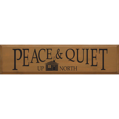 Wooden Wall Art | Northern Peace Wood Sign | Black Forest Decor