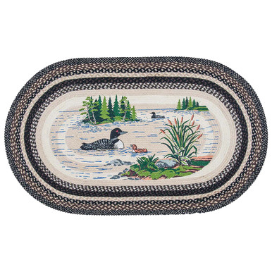 Spring Lake Loons Patch Rug - 3 x 5 | Black Forest Decor