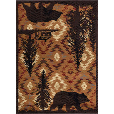 Backwoods Retreat Rug - 5 x 8 | Black Forest Decor