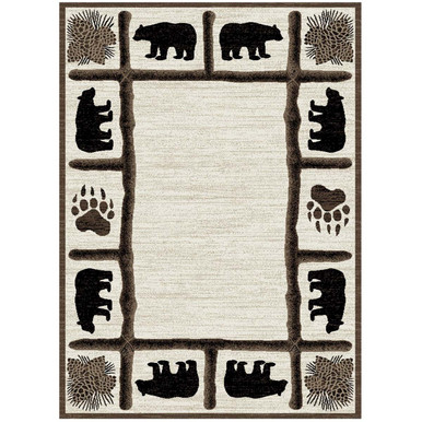 Midnight Grizzly Rug - 5 x 8 | Black Forest Decor