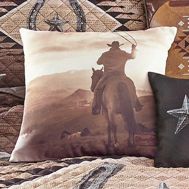 Wrangler Cowboy Accent Pillow | Black Forest Decor