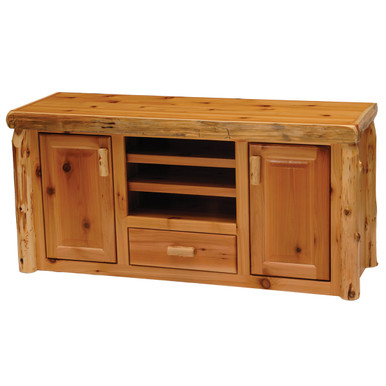 Rustic TV Stands: Cedar Log Entertainment Center | Black Forest Decor