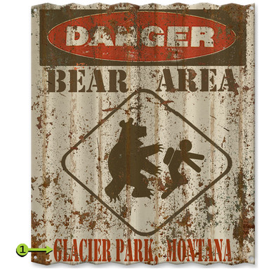 Danger: Bear Area Personalized Corrugated Metal Sign | Black Forest Decor