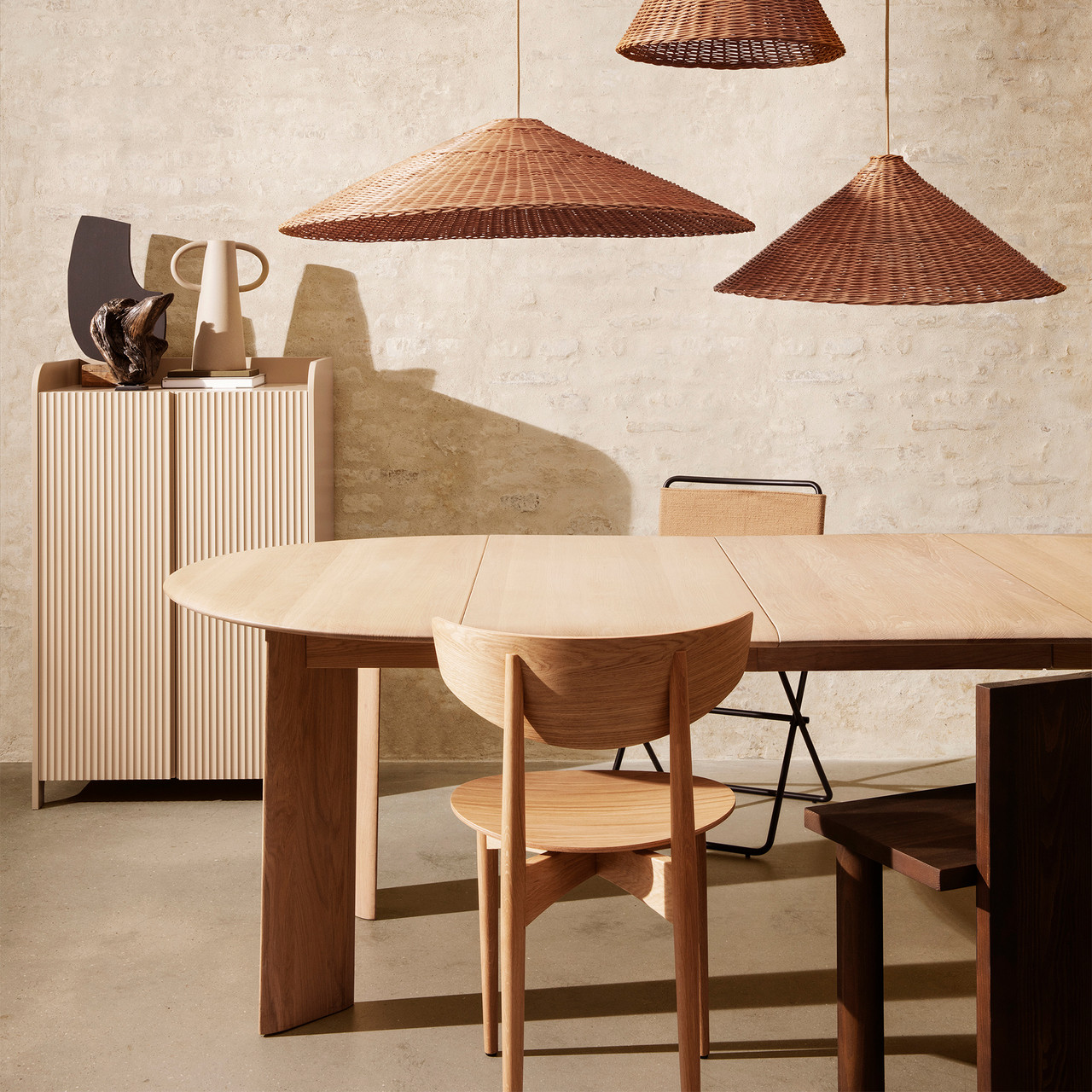 Bevel Round Dining Table by ferm LIVING | Timeless Design & Modern Elegance