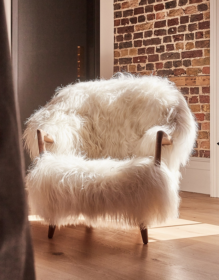 Fluffy Lounge Chair - Norwegian Sheepskin Comfort by Eikund