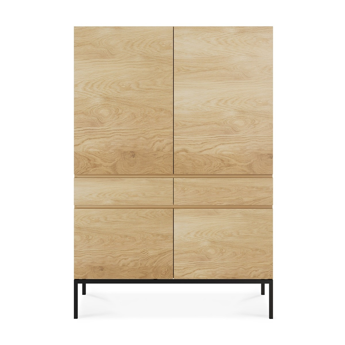 Ligna Cupboard by Ethnicraft | Modern Oak Storage Solution with Black ...