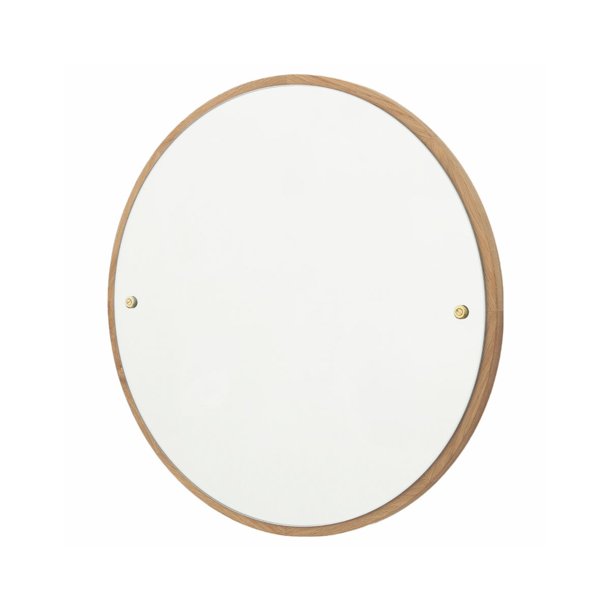 Elegant Circle Mirror | Timeless Design by Frama | Solid Oak & Brass
