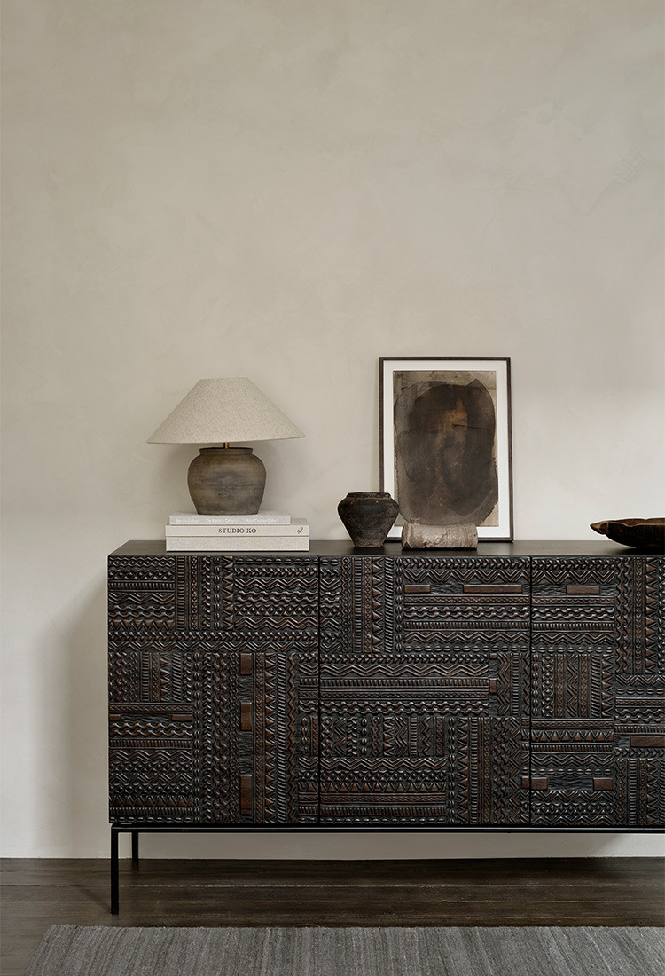 Ethnicraft Tabwa Sideboard | Hand-Carved Minimalist Furniture Inspired ...