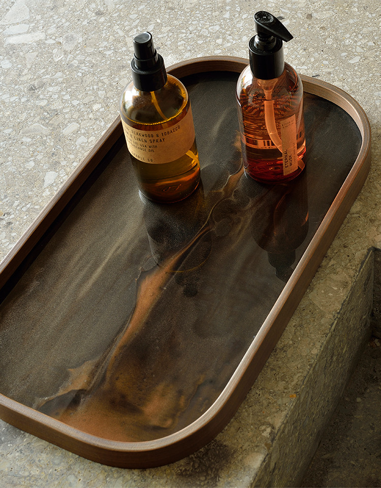 Elegant Bronze Organic Rectangular Valet Tray by Ethnicraft | Unique ...