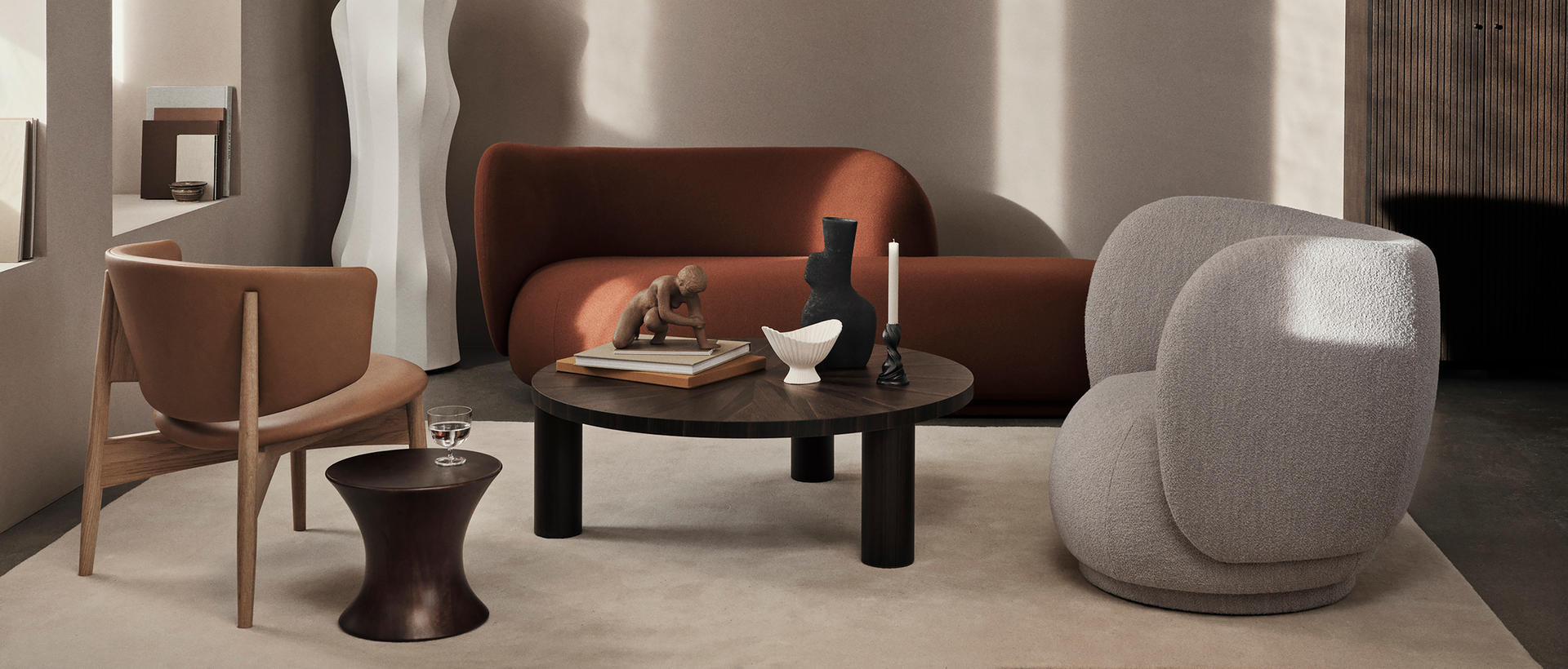 Buy Spin Stool by ferm LIVING | Versatile & Stylish Wooden Accent Stool