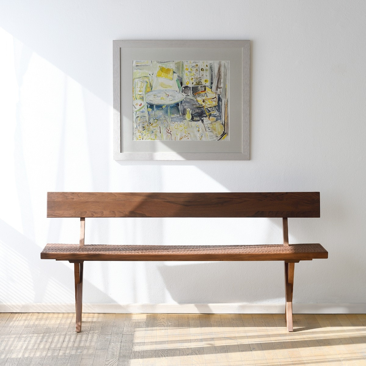 Touch Bench by Zanat - Unique Hand-Carved Tactile Artistry for Your Space
