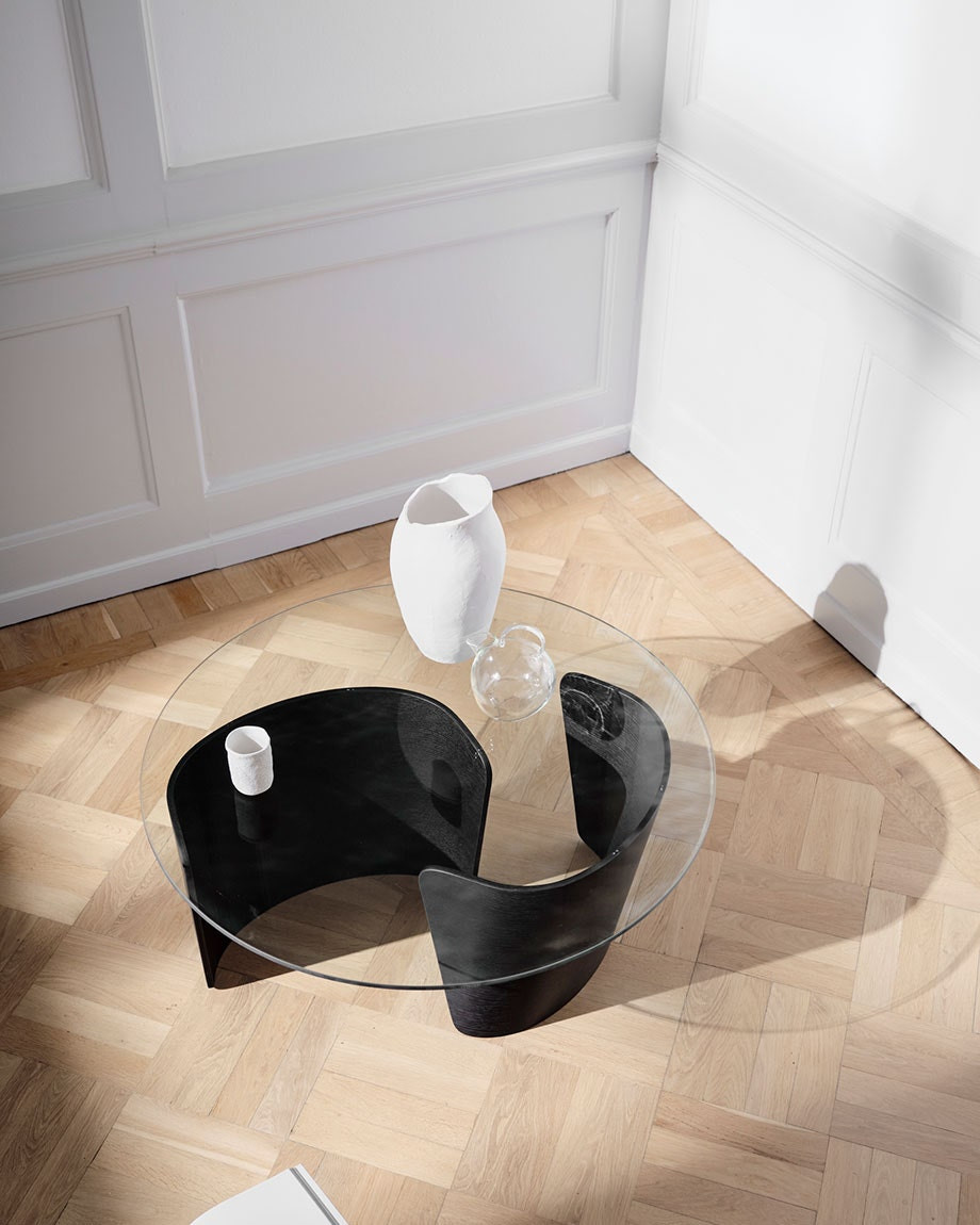 No. 7 Lounge Table by Sibast | Stylish Oak Veneer Table with Glass Top