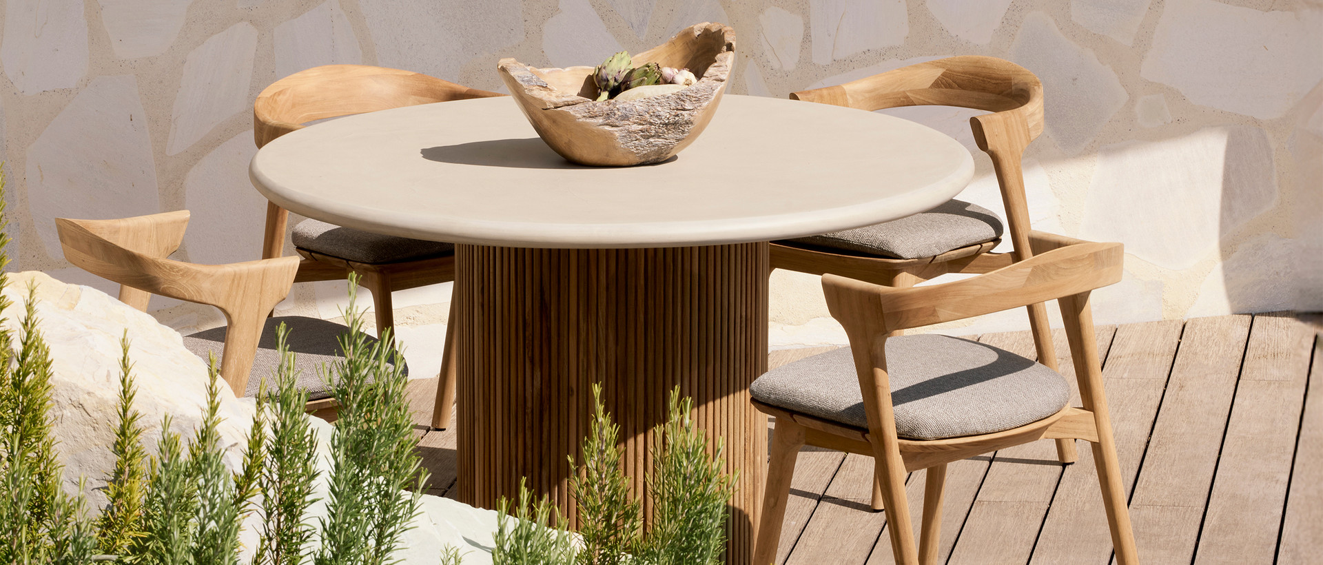 Shop Ethnicraft Roller Max Outdoor Dining Table - Eco-Friendly Luxury ...
