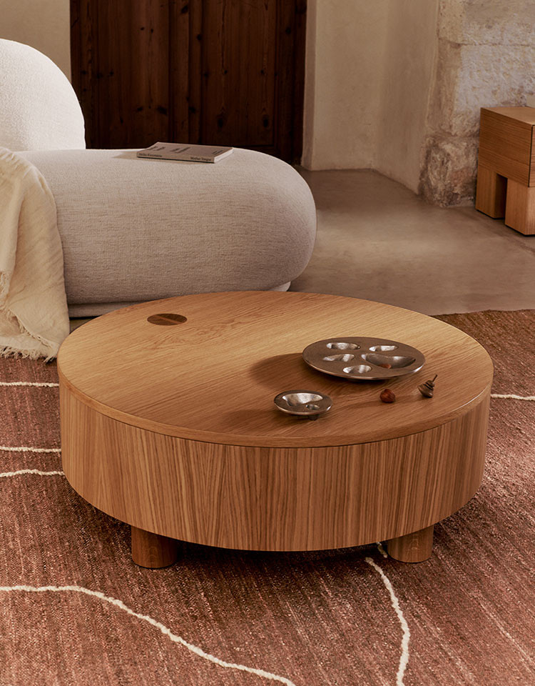 Olles Storage Table by Ferm Living - Stylish & Functional Oak Coffee ...
