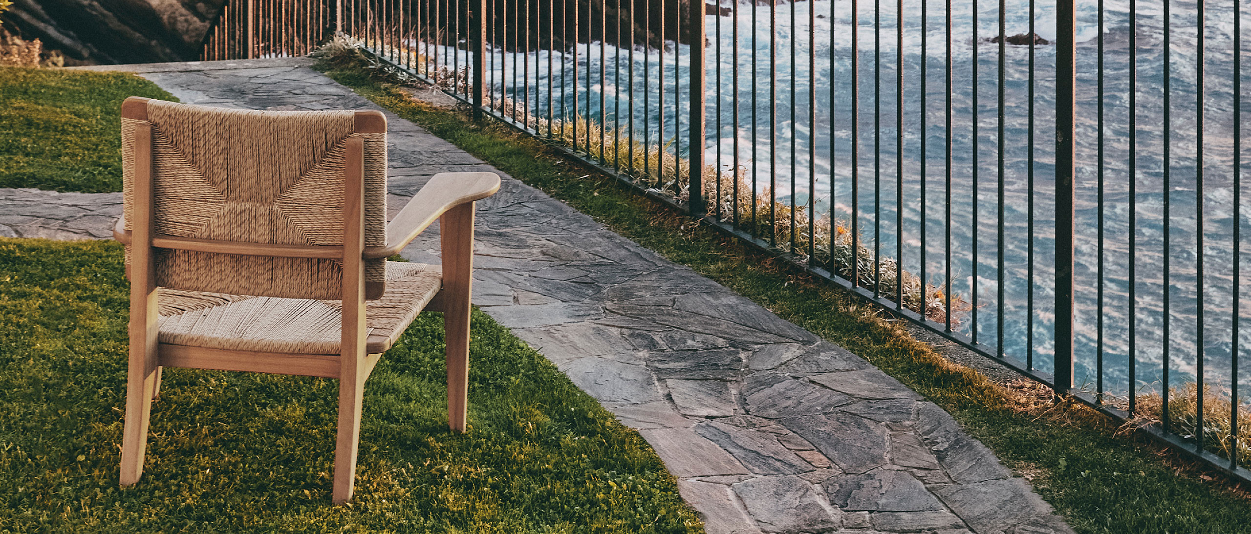 F-Chair Outdoor Lounge Chair | Stylish Teak Seating for Your Patio | Gubi