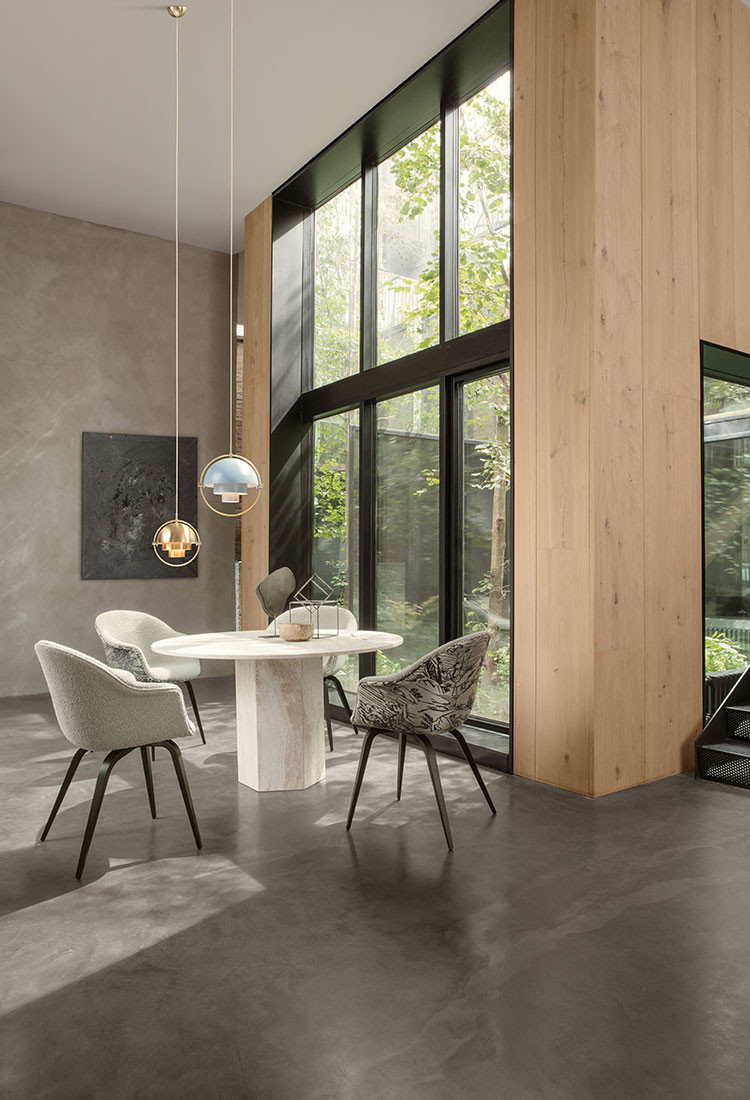 Epic Travertine Round Dining Table by GamFratesi - Sculptural Luxury ...