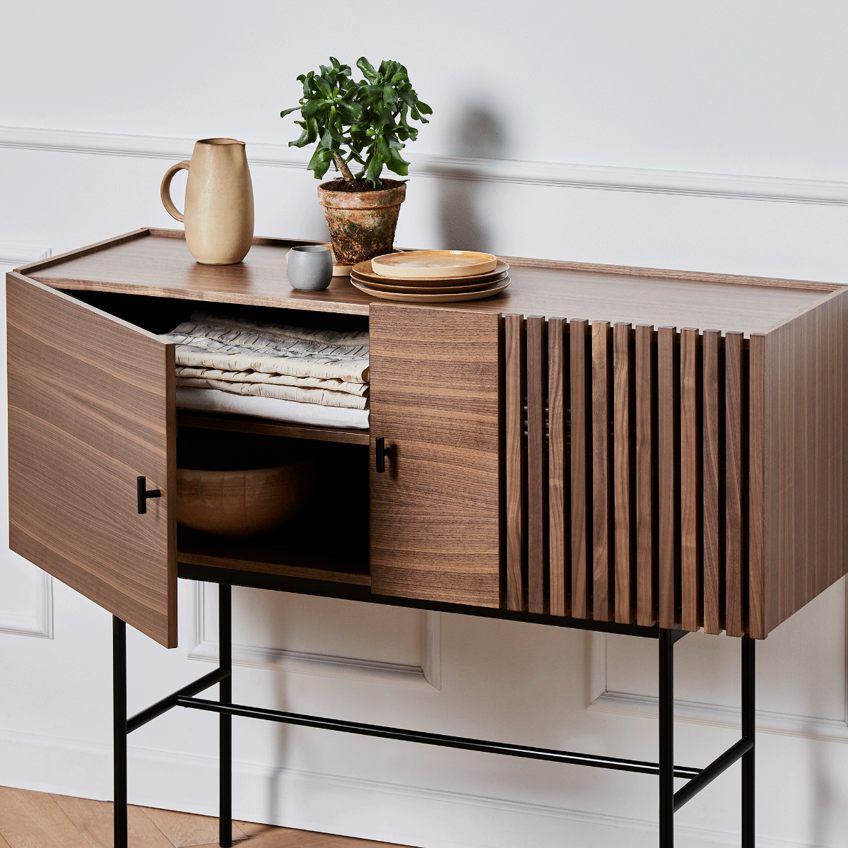 Array High Sideboard by Woud | Contemporary Wooden Cabinet with ...