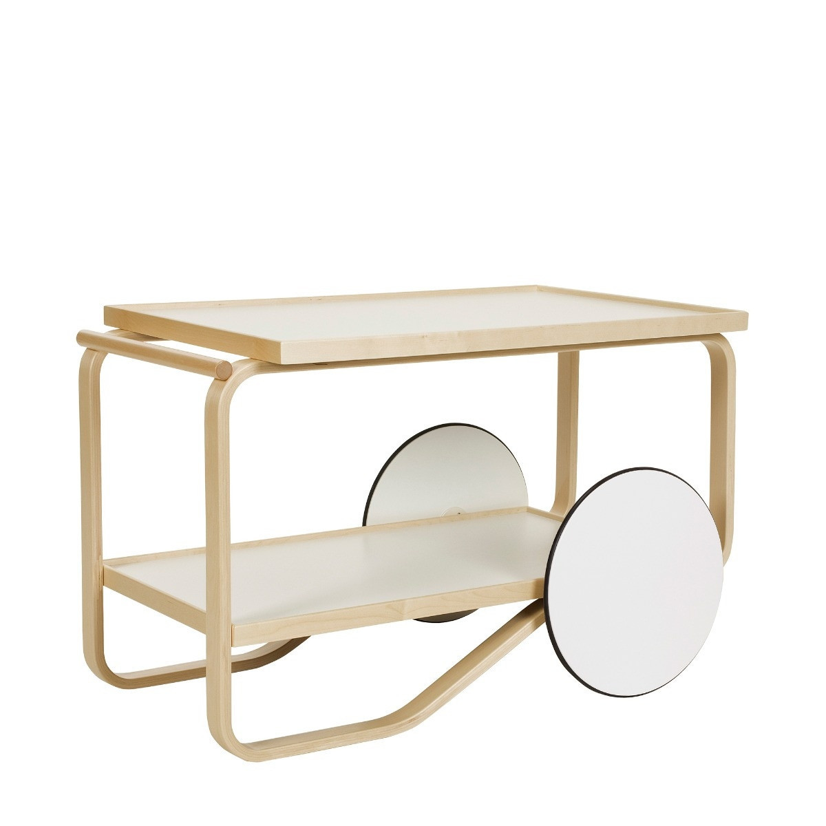 Tea Trolley 900 by Artek - Elegant Serving Cart with Rattan Basket ...