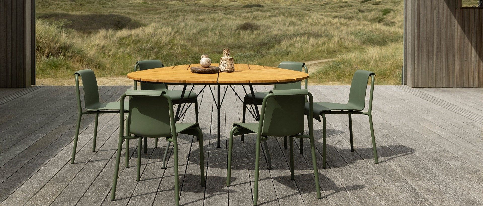 Leaf Dining Table by HOUE | Modern Bamboo & Metal Design for Dinner ...