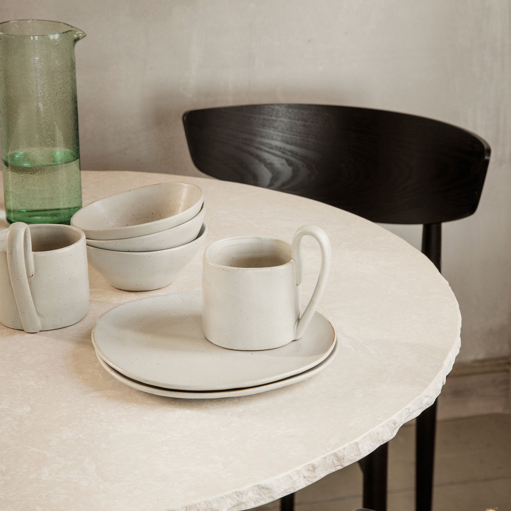 Mineral Sculptural Table by ferm LIVING | Unique Bianco Curia Marble ...