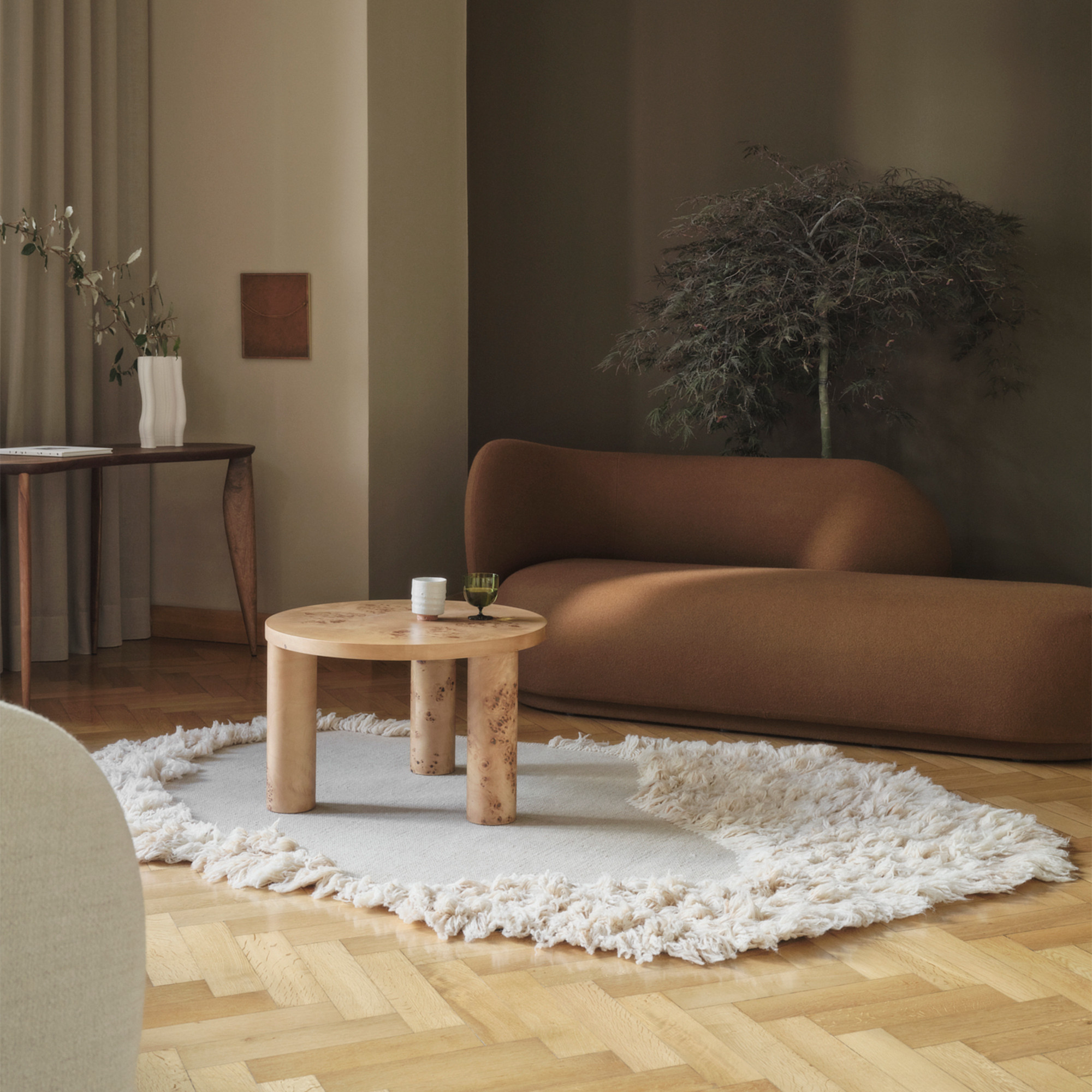 Post Lines Coffee Table by ferm LIVING | Modern Minimalist Round Design
